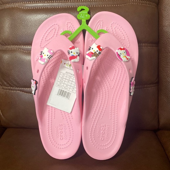 CROCS | Shoes | Crocs Classic Platform Hello Kitty Flip Flop Sandals ...